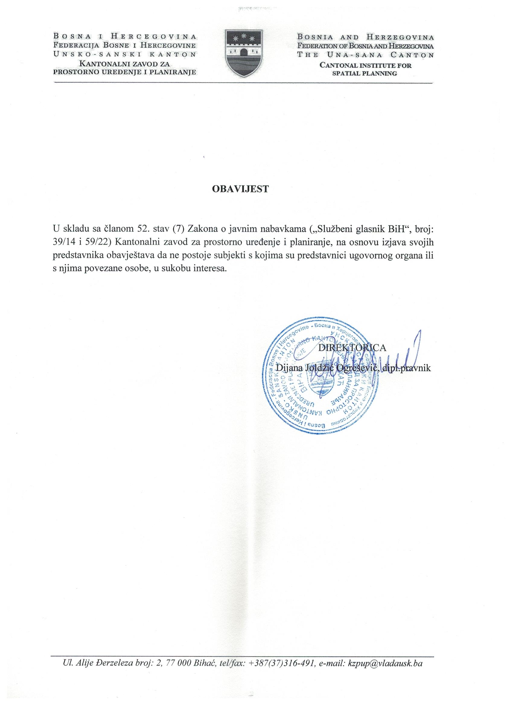 Izjave i Obavijest - VLADA USK